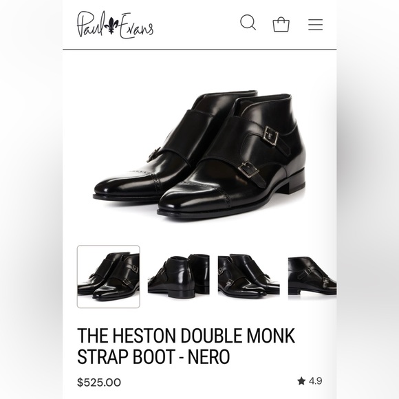 Paul Evans | Shoes | Paul Evans Mens Double Monk Leather Dress Boots | Poshmark